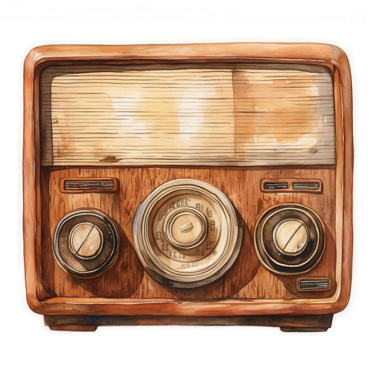 10 Vintage Radio Clipart Bundle, Retro Radio Clipart Image Prints ...