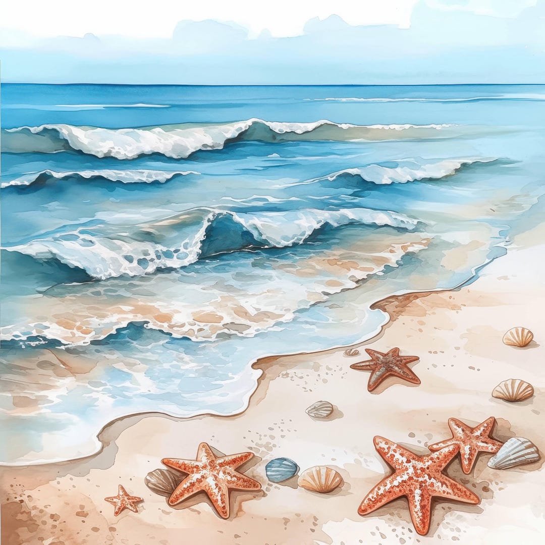 11 Sea View Clipart Bundle, Ocean Landscape Images Illustrations ...