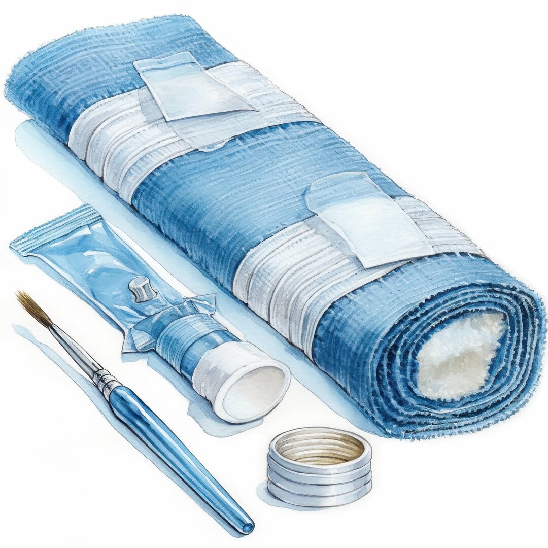 12 Bandage Clipart Bundle, Medical Equipments Illustrations, Printable ...