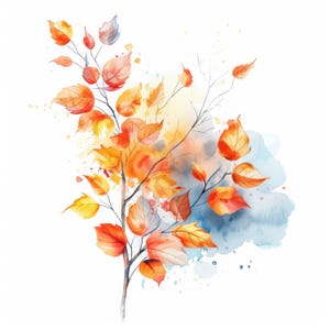 10 Autumn Leaves Clipart Bundle, Fall Leaves Illustrations, Printable ...