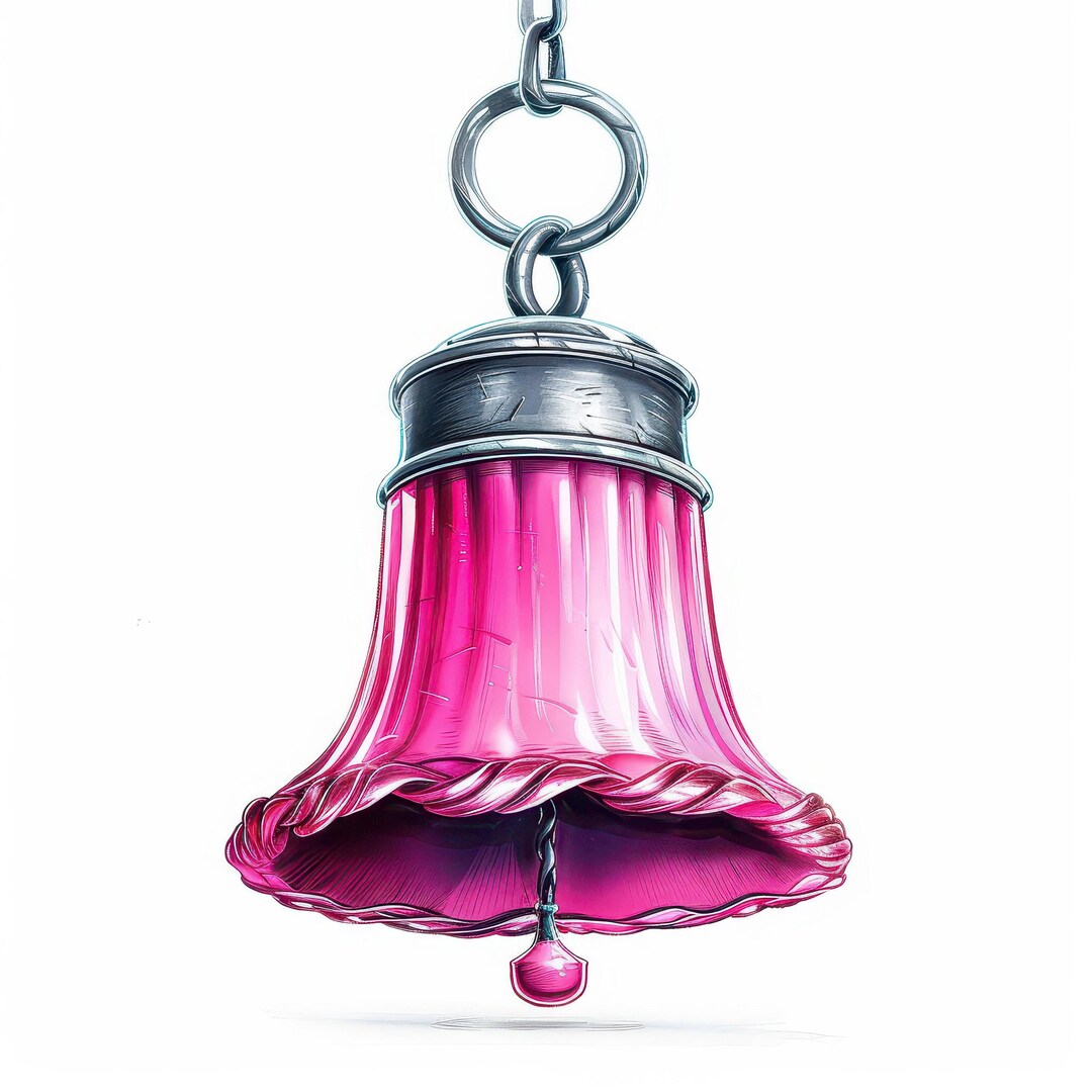Dark Pink Bells Clip Art Bundle 18 High Resolution Watercolor JPG Junk ...