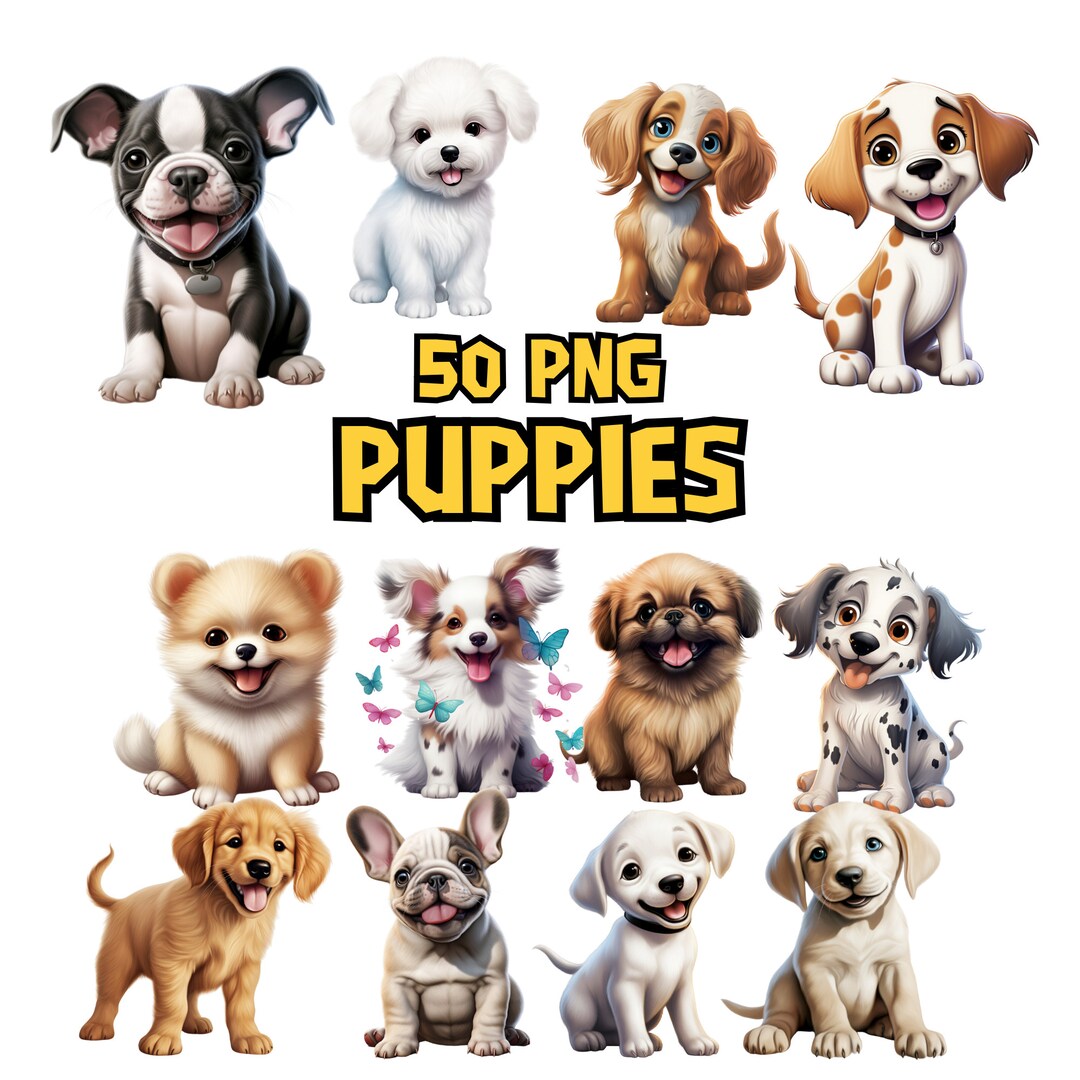 Watercolor Puppies Clipart | Painted Puppy Clipart | Puppy ...