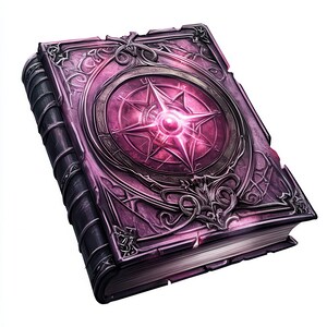 16 Pink Magic Spellbook Clipart Bundle, Printable Watercolor ...