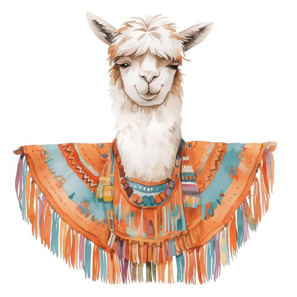 15 Llama Clipart Set, Printable Watercolor Funny Llama Clipart, High ...