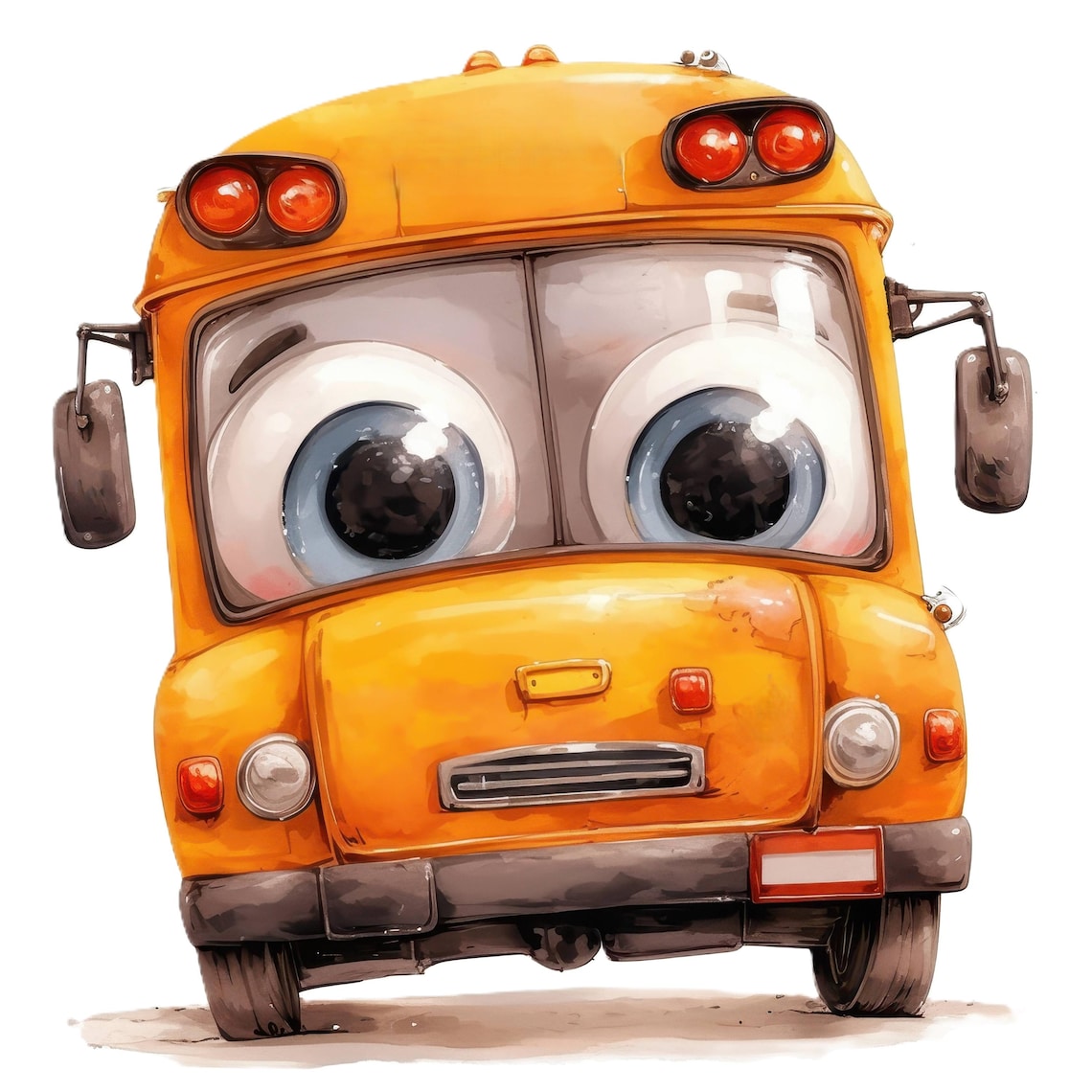 10 Cute Bus Clipart Bundle, School Bus Prints Illustrations, Printable ...