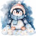 13 Baby Penguin Clipart Bundle, Card Making Illustrations, Printable ...