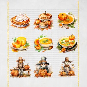 Watercolor Pumpkins Clipart Bundle, Pumpkin Fall Decor Digital ...