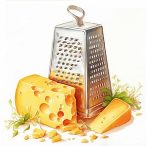 15 Grated Cheese Clipart Bundle, Cheese Grater and Shredder ...