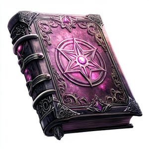 16 Pink Magic Spellbook Clipart Bundle, Printable Watercolor ...