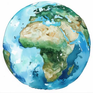 17 Earth World Map Clipart Bundle, Earth Globe Illustrations, Printable ...