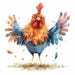 13 Quirky Chicken Clipart Bundle, Printable Watercolor Adorable Chicken ...