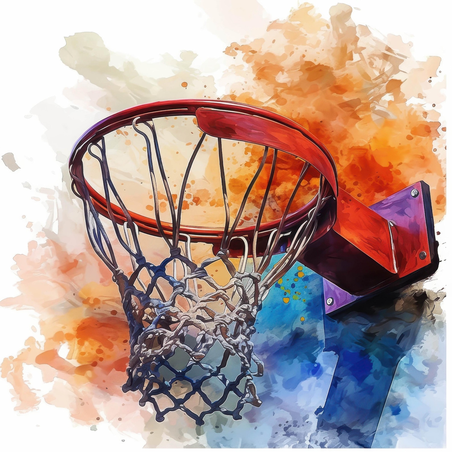 19 Basketball Clipart Bundle, Basketball Hoop Illustrations, Printable ...