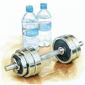 16 Dumbbell Workout Clipart Bundle, Fitness Gym Illustrations ...