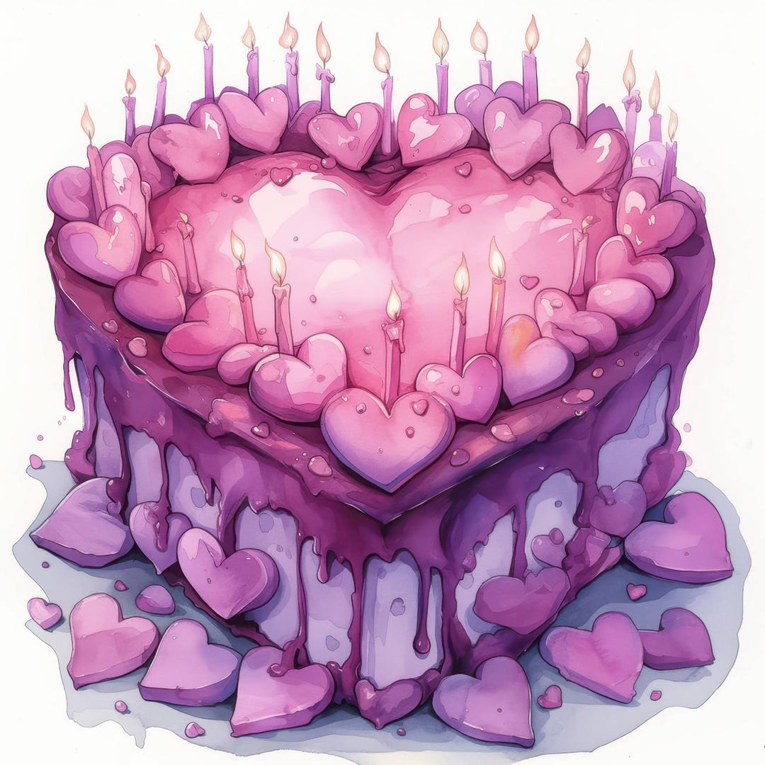 18 Delicious Cake Clipart Bundle, Celebration Cake Illustrations ...