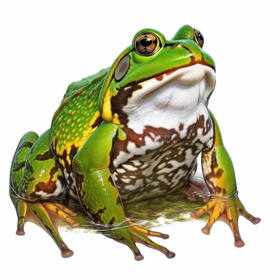 10 Realistic Frog Clipart Bundle, Watercolor Animal in Nature Printable ...