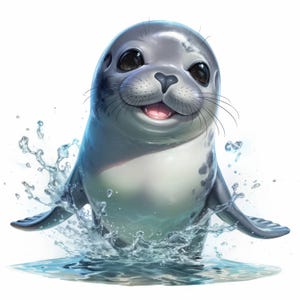 24 Cute Baby Seal Clipart Bundle, Cute Sea Animals Clipart, Animals ...