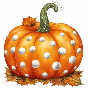 14 Patterned Pumpkins Clipart Bundle, Printable Watercolor Halloween ...