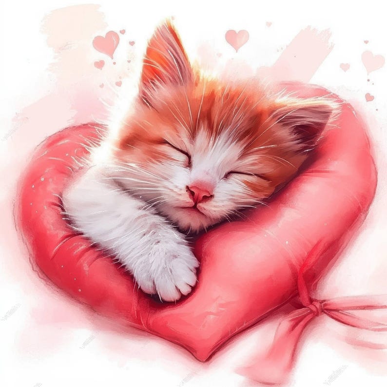11 Cat Lover Clipart Bundle, Kitten Love Prints Illustrations ...