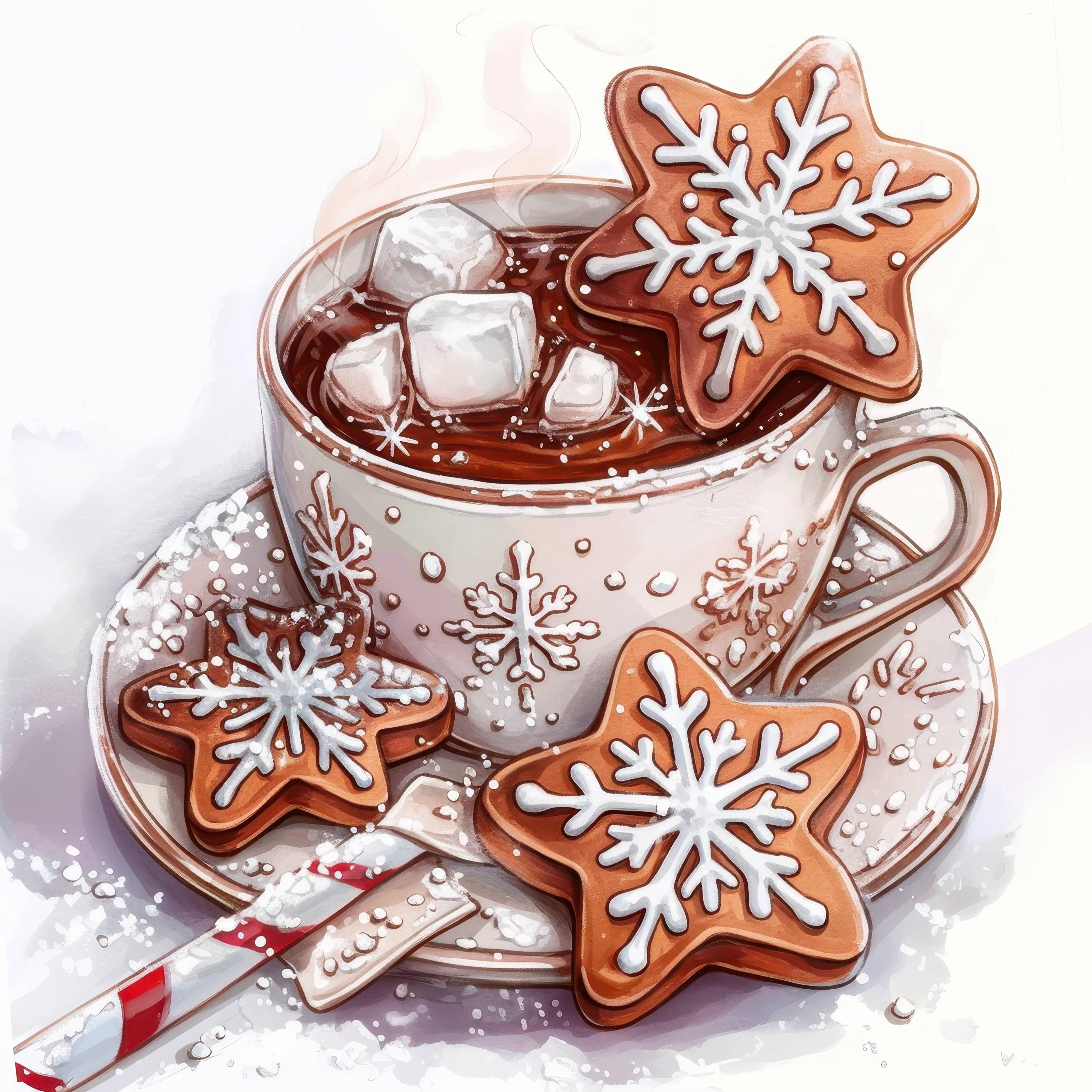 11 Christmas Cup Clipart Bundle, Xmas Drink Images Illustrations ...
