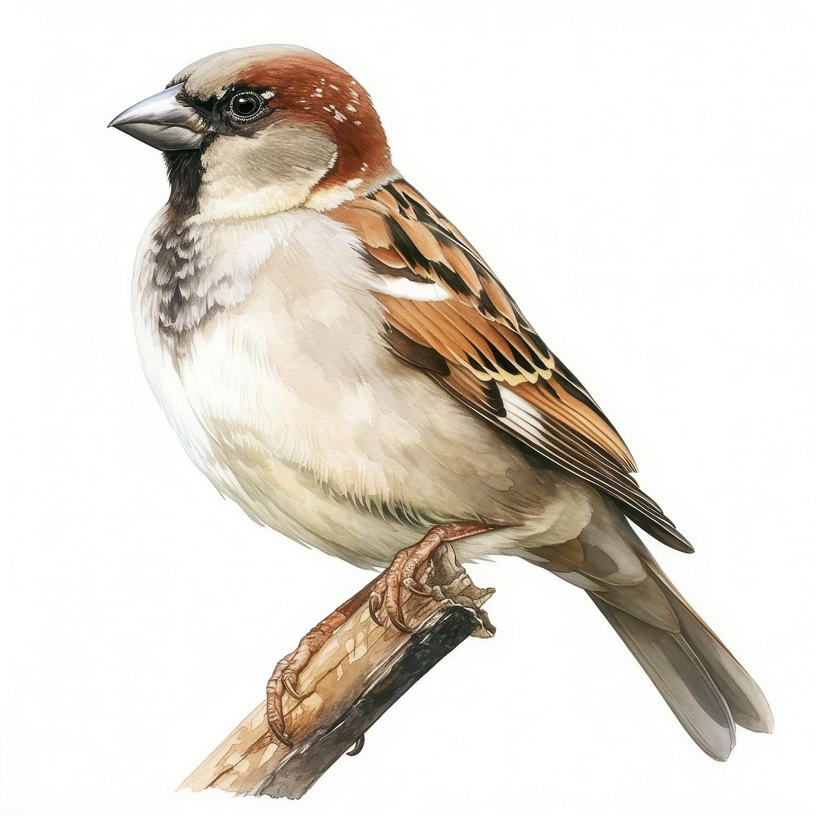 13 Sparrow Clipart Set, Sparrow Bird Illustration, Printable Watercolor ...