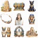 Watercolor Ancient Egypt Clip Art Cleopatra, Eye of Horus, Pyramids ...