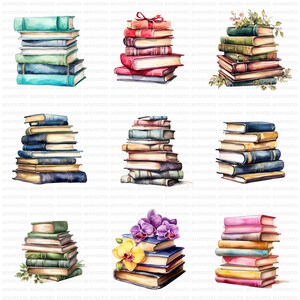 Watercolor Books Clipart | Painted Book Clipart | Book, Reading ...