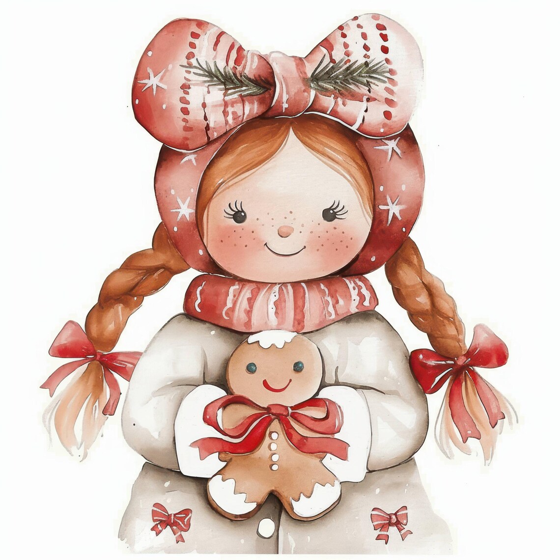 13 Christmas Gingerbread Clipart Bundle, Christmas Prints Images ...