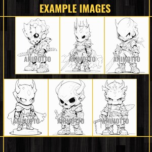 Chibi Death Knights Anime Chibi Adult Coloring Book 60 Coloring Page ...