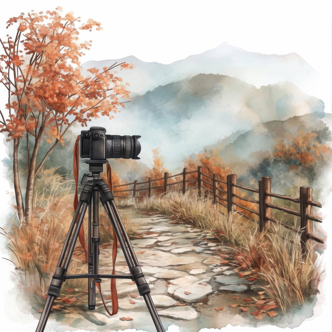11 Camera and Tripod Clipart Set, Photographing Graphics, Printable ...