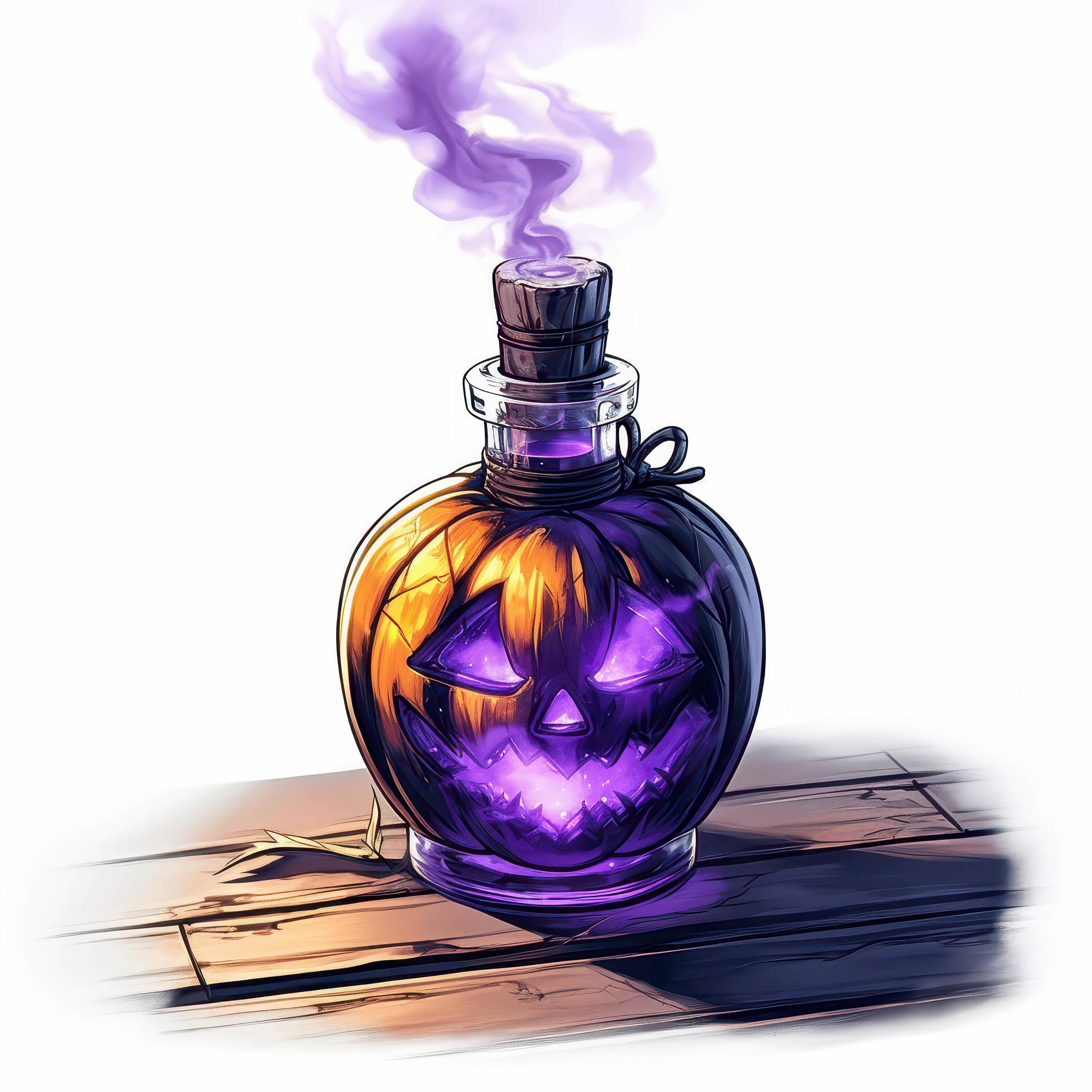 13 Halloween Potions Clipart Bundle, Elixir Illustration, Card Making ...
