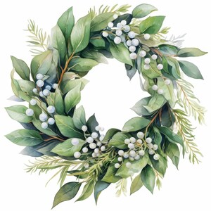 13 Laurel Wreath Clipart Bundle, Floral Garland Illustrations ...