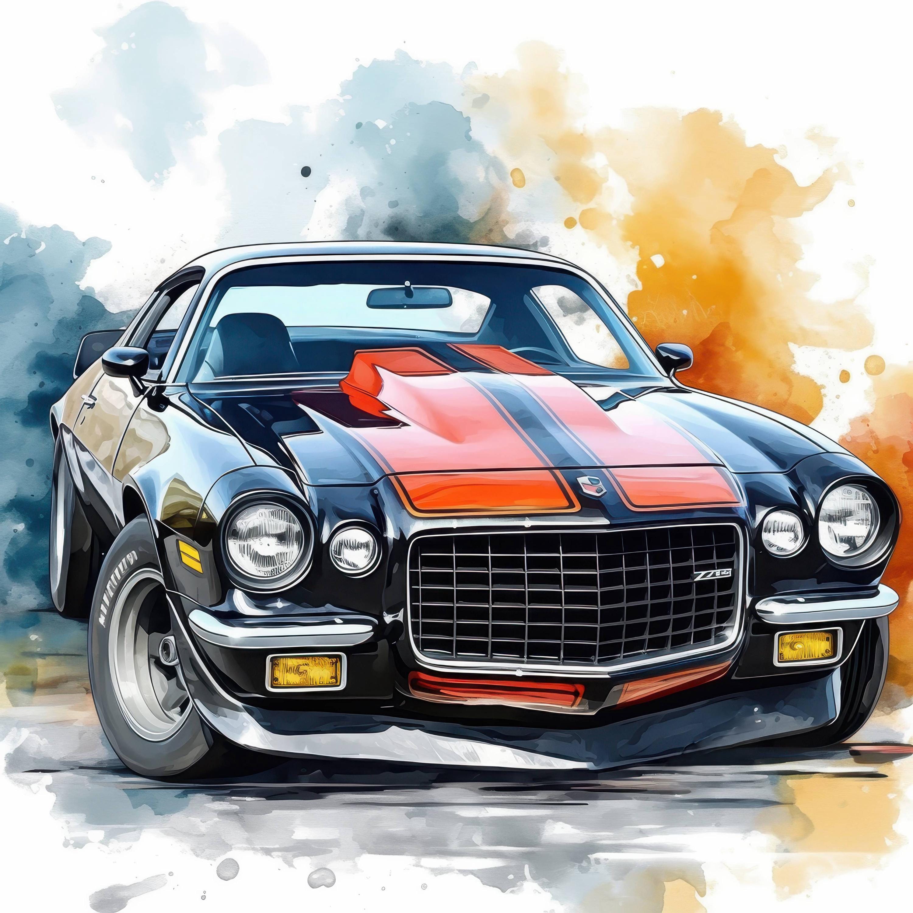 17 Automotive Clipart Bundle, Retro Car Images Illustrations, Printable ...