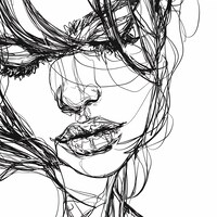 Floral Mama Line Art PNG File - Pregnant Woman Portrait Line Drawing ...