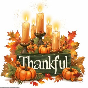 11 Fall Thanksgiving Clipart Bundle, Printable Watercolor Autumn ...