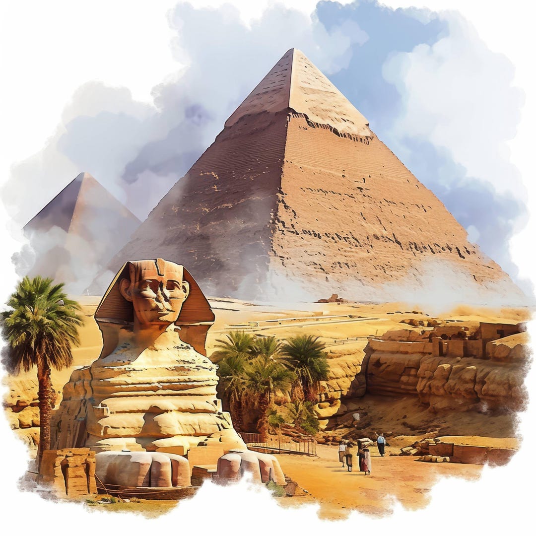 19 Pyramid of Khufu Clipart Bundle, Sandstorm Graphics Images ...