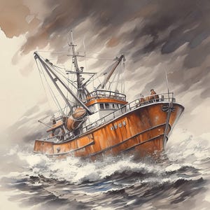 14 Fishing Trawlers Clipart Bundle, Fishing Boats Illustrations ...