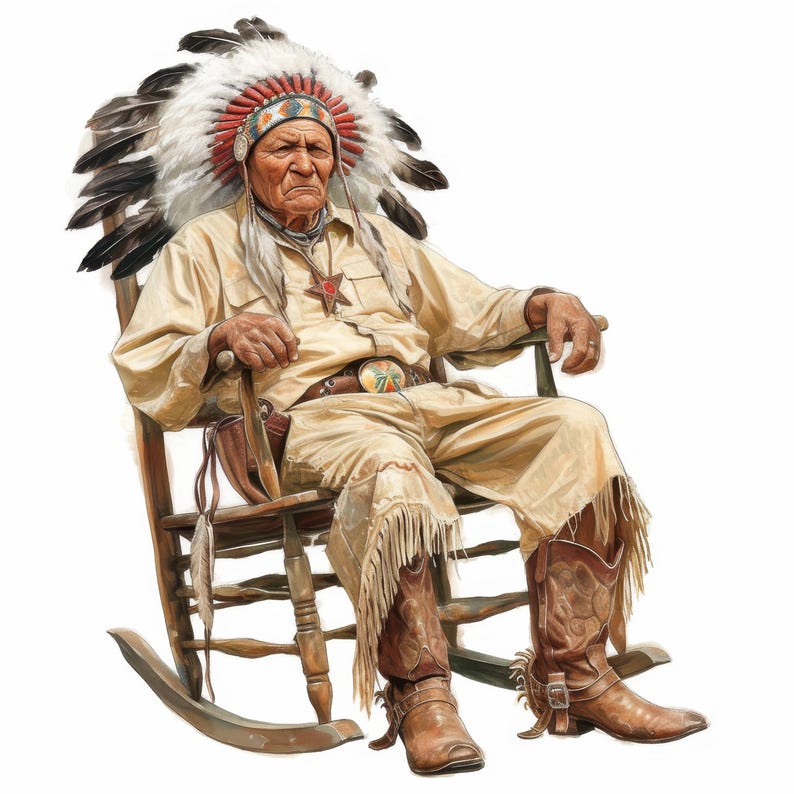 12 Native American Clipart Bundle, Indian Shaman Illustrations ...