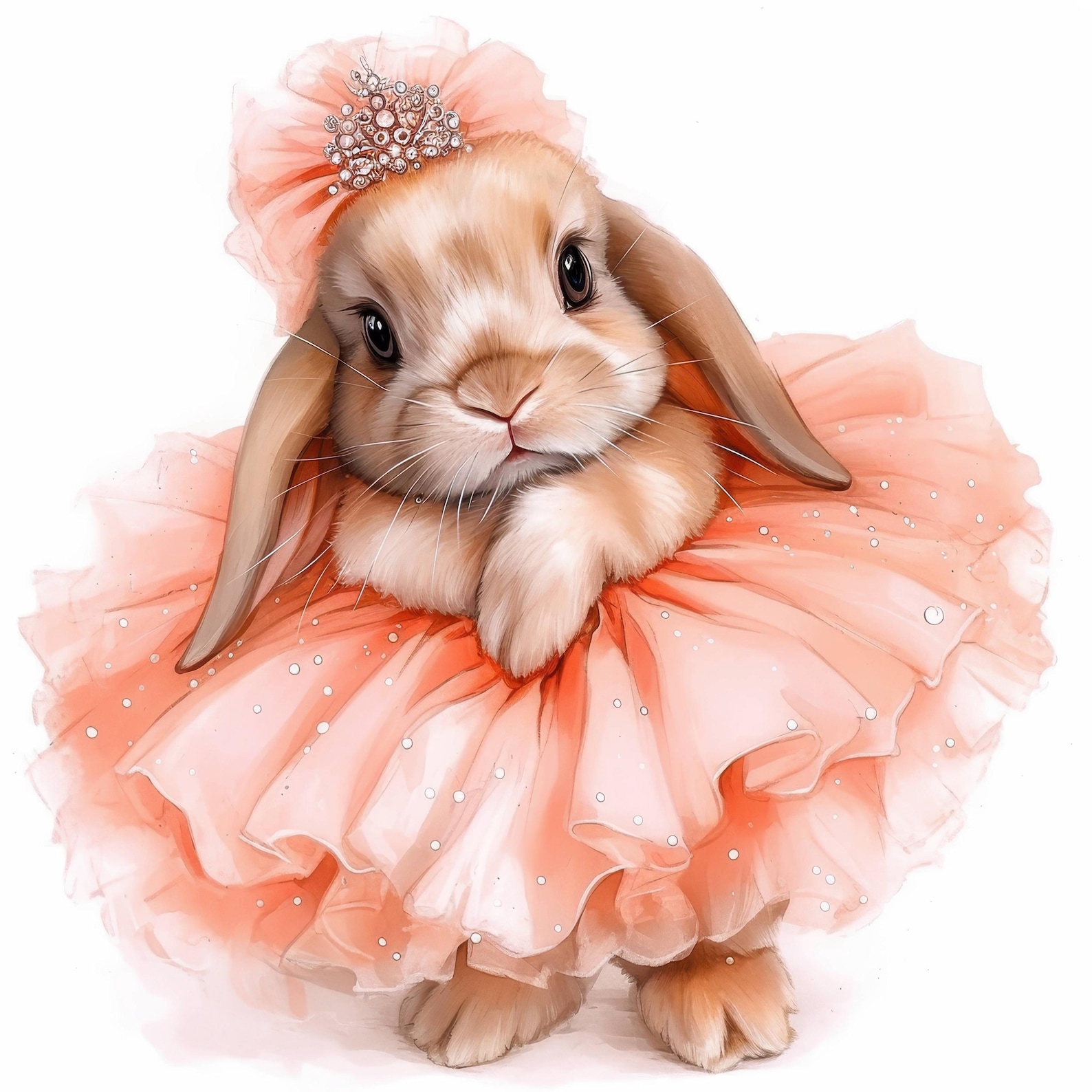 11 Bunny in Dress Clipart Bundle, Rabbit Dress Illustrations, Printable ...