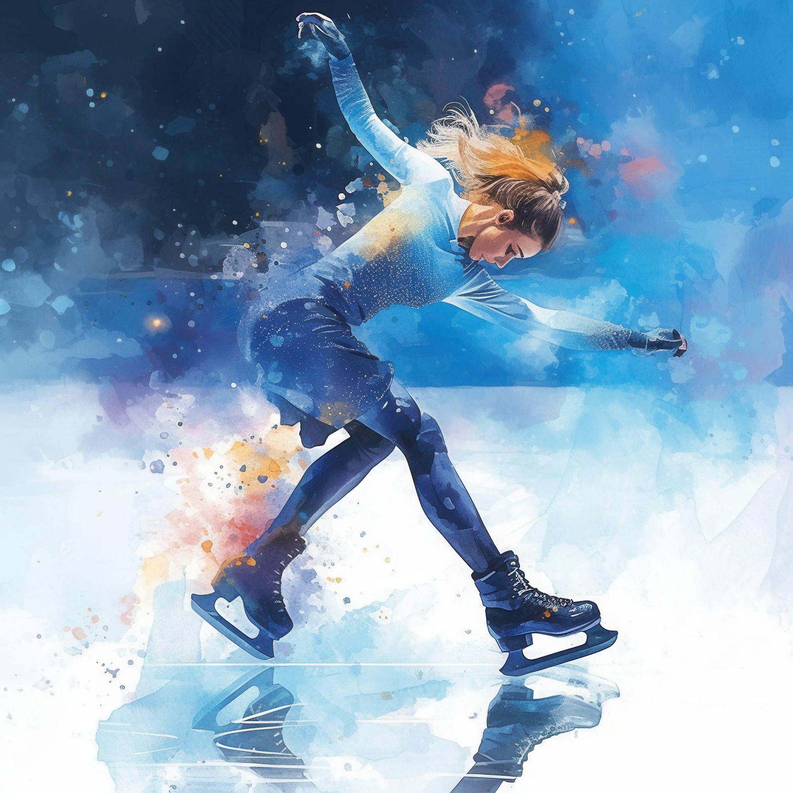 12 Ice Skating Clipart Bundle, Ice Sports Images Illustrations ...