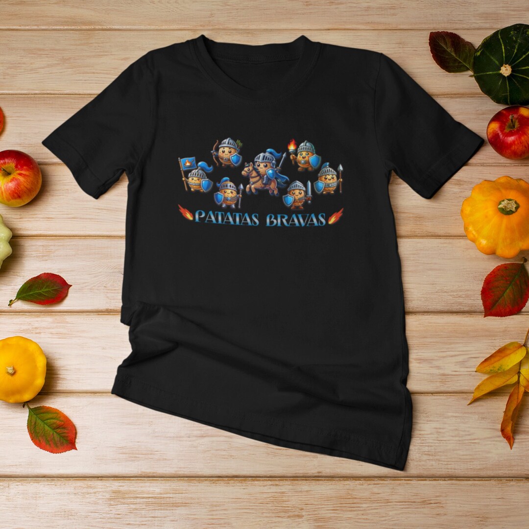 Patatas Bravas T-shirt, Brave Potatoes Shirt, Food Lovers Tee, Funny ...