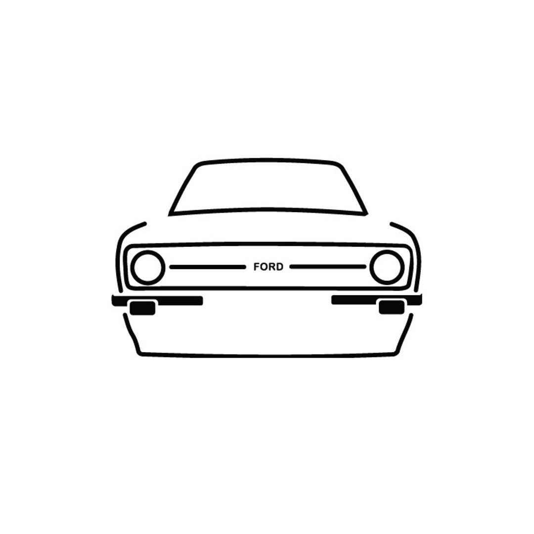 Ford Escort Mk2 SVG Graphic, Man Cave Wall Art or Toolbox Sticker to Be ...