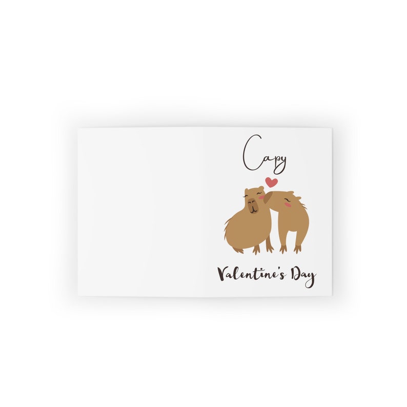 Capy Valentines Day Card Capybara Valentines Card Funny Animal Greeting ...