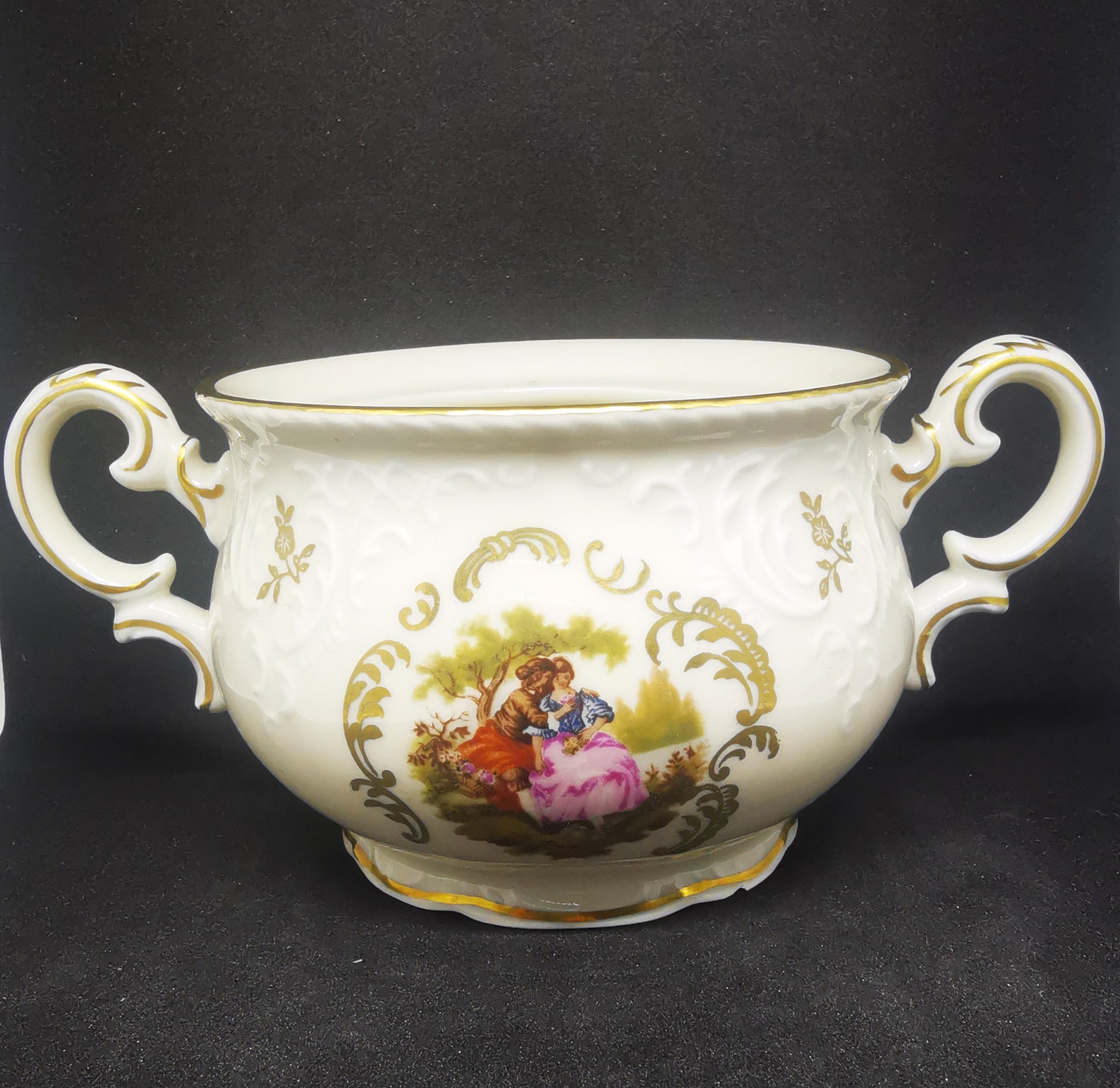Vintage Zeh Scherzer Bavaria Porcelain Sugar Bowl, Made in Germany ...