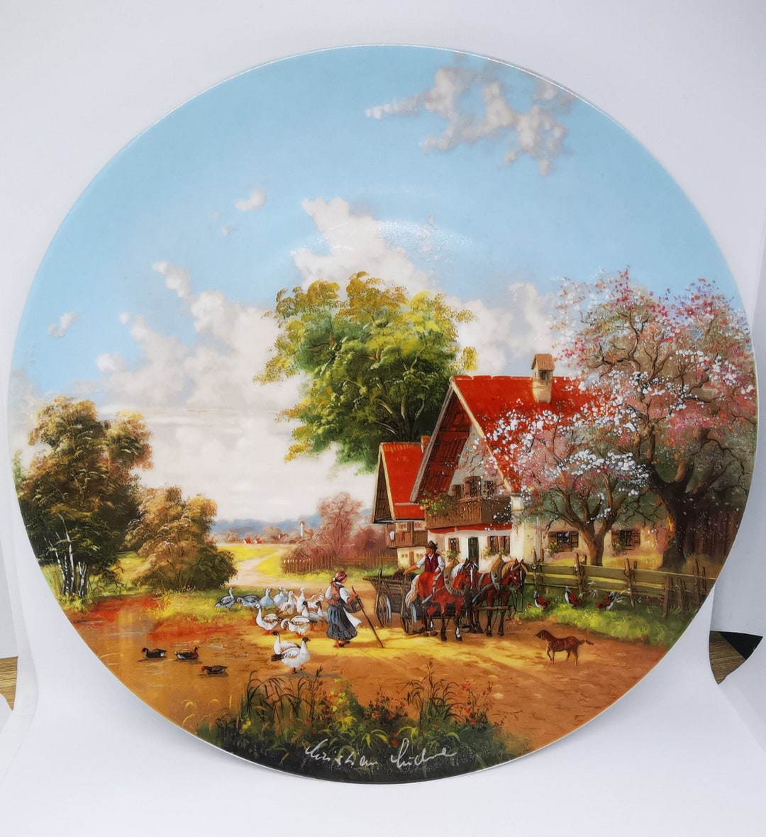 Vintage Set Collectible Germany Plates Produced by Artist Christian ...