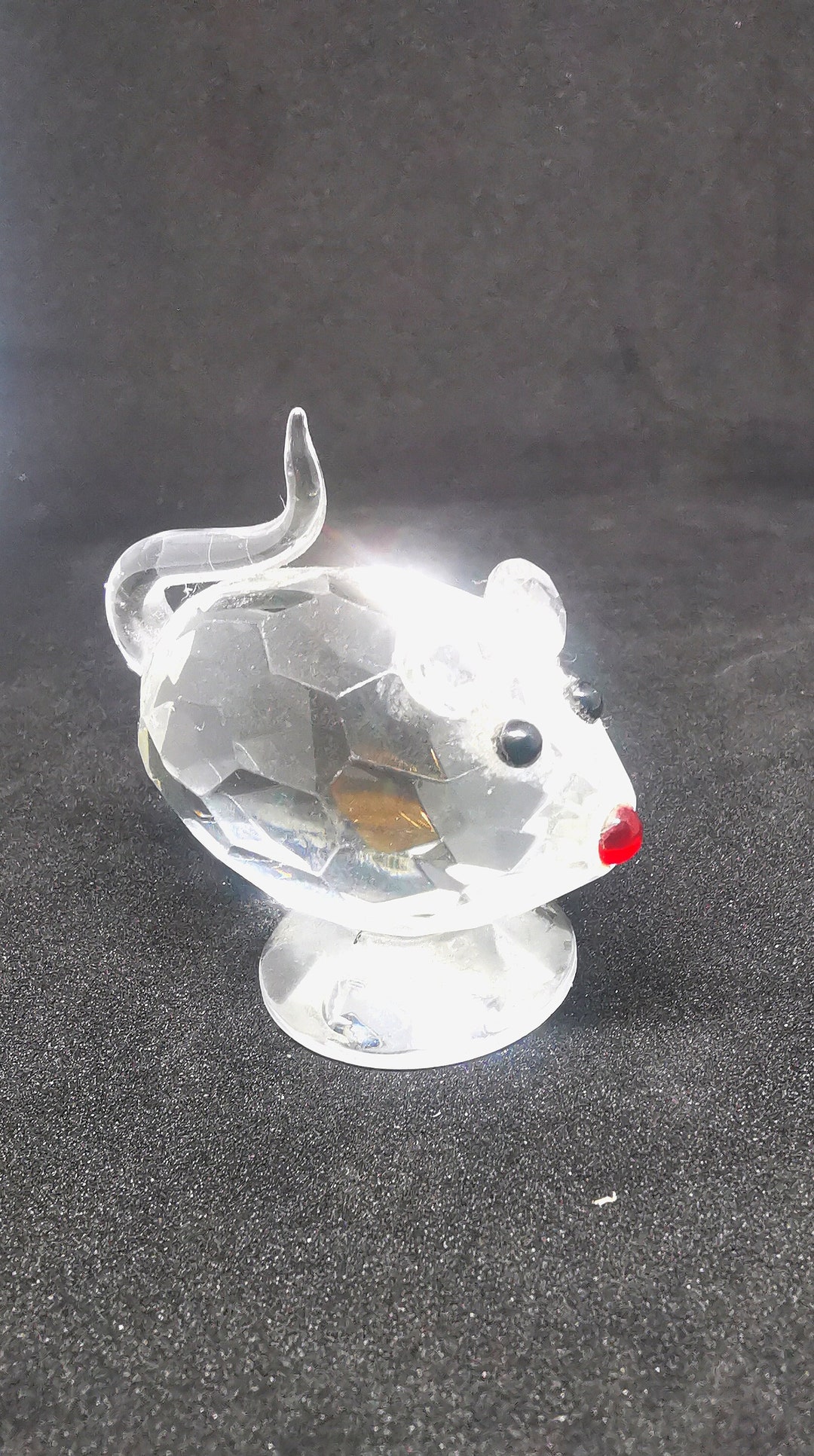 Vintage Swarovski Clear Crystal Glass Mouse Figurine, Collectible - Etsy