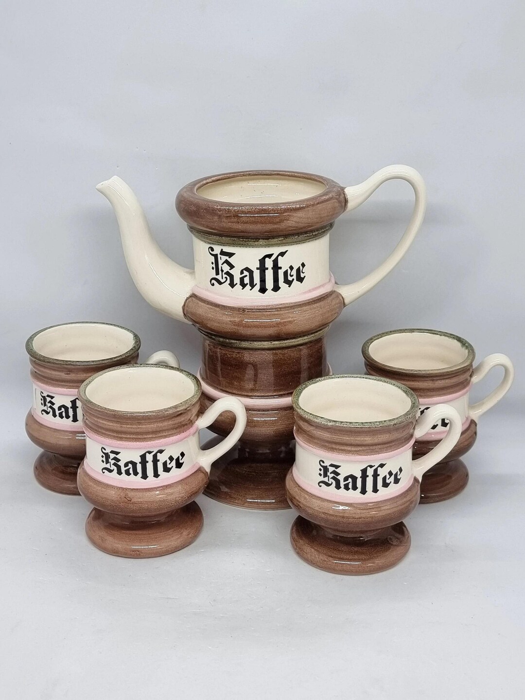 Extremely Rare Vintage "zell AM Harmersbach" Pottery Coffee Pot and 4 ...