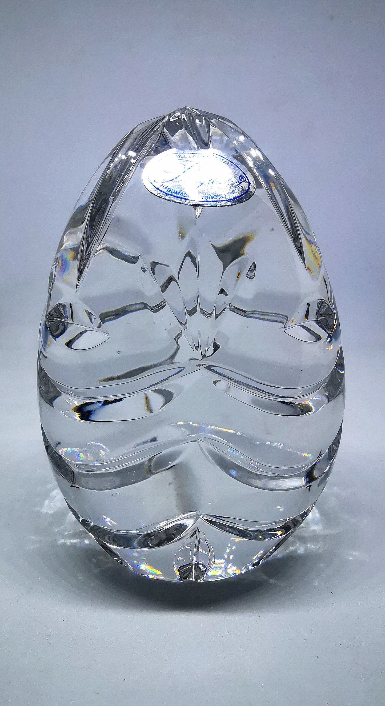 Extremely Rare, Vintage Lead Crystal Glass: Art Egg Sculpture, Rogaska ...