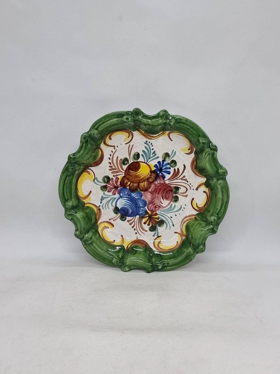 Vintage Italian Deruta Pottery Decorative Plate 1950s. Unique, Rare ...