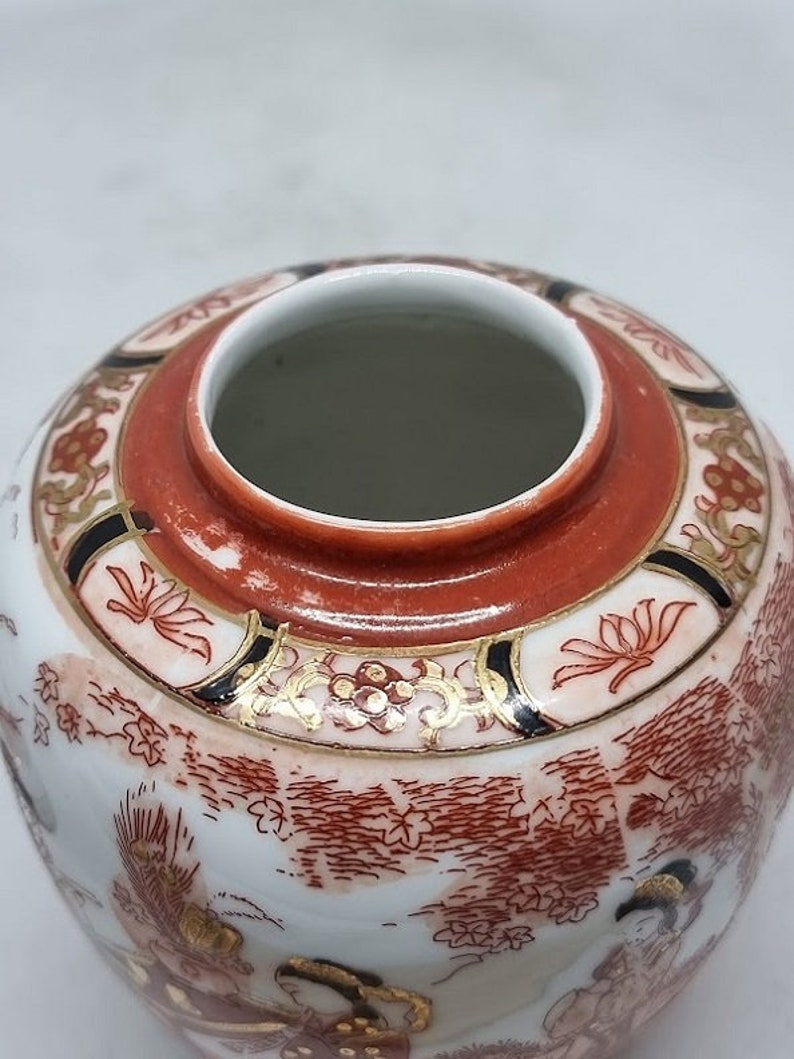 Rare Vintage Asian Japanese Ginger Jar With Handpainted Geisha Girls ...