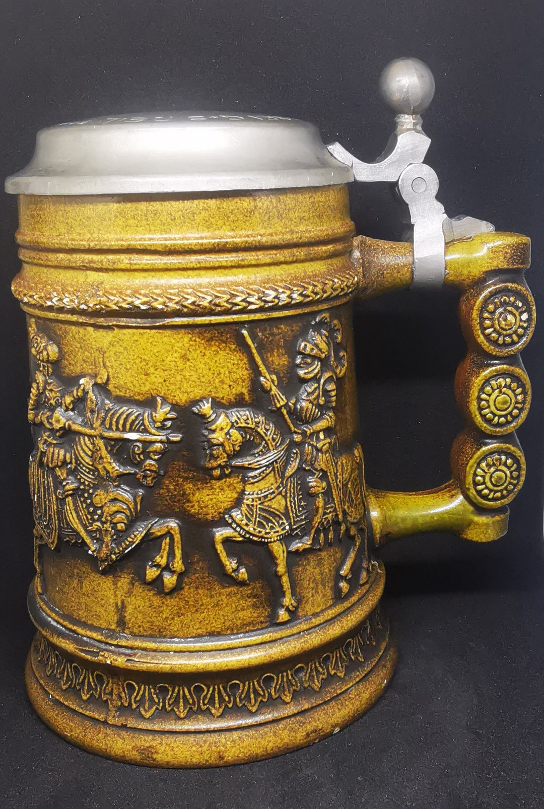 Vintage Glazed Ceramic Beer Stein/jar/mug Handmade in 1970s. Karchauser ...